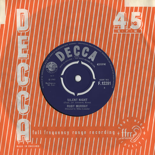 Ruby Murray Silent Night UK 7" vinyl single (7 inch record / 45) (474607)