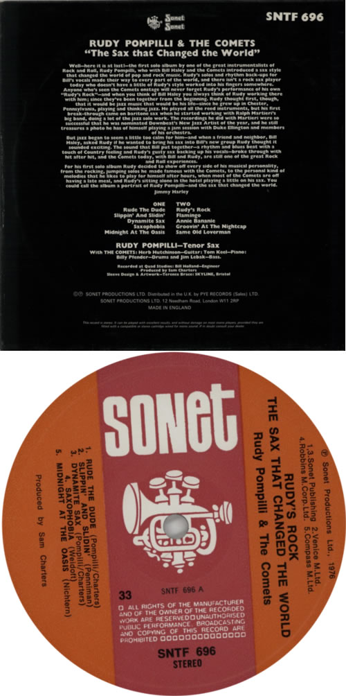 Rudy Pompilli & The Comets Rudy's Rock! UK vinyl LP album (LP record ...