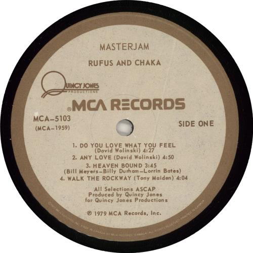 Rufus & Chaka Khan Masterjam Canadian vinyl LP album (LP record) (726936)