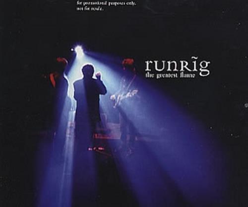 Runrig The Greatest Flame UK Promo CD single (CD5 / 5") (79337)
