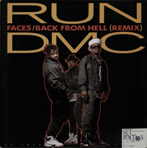 Run DMC Faces UK 12" vinyl single (12 inch record / Maxi-single) (82437)
