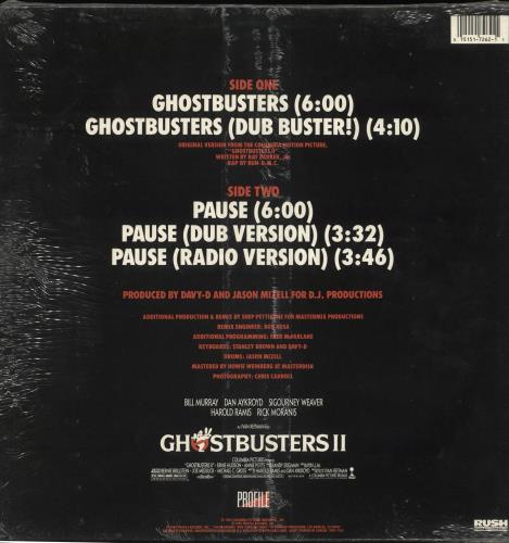 Run DMC Ghostbusters UK 12" vinyl single (12 inch record / Maxi-single) (711240)