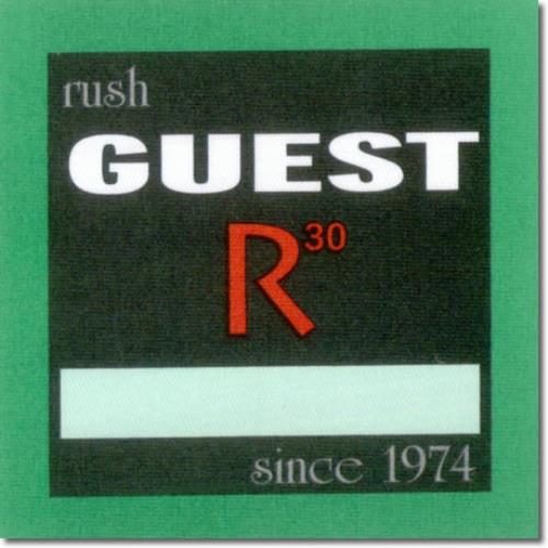 Rush R30: 30th Anniversary World Tour Passes US tour pass (428039) TOUR ...