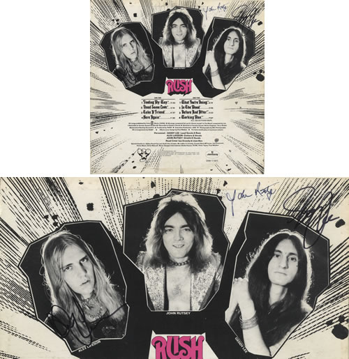 Rush Rush - Autographed Canadian vinyl LP album (LP record) (463619)