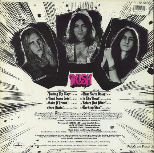 Rush Rush US vinyl LP album (LP record) (798836)