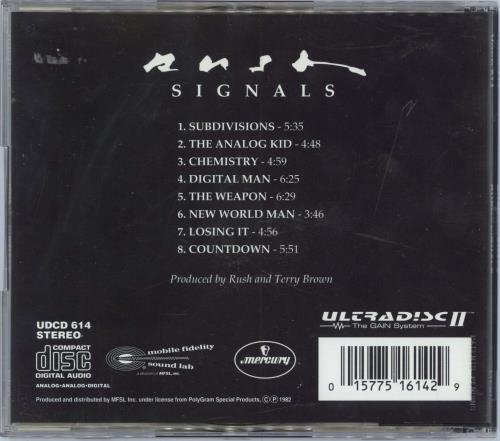 Rush Signals - Mo-Fi Gold CD US CD album (CDLP) (797690)