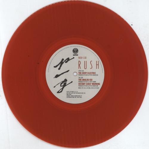 Rush The Body Electric - Red Vinyl - Hype Stickered Sleeve UK 10" vinyl ...