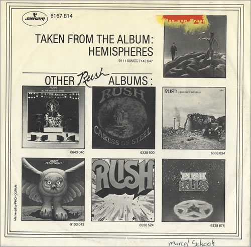 Rush The Trees Dutch 7" vinyl single (7 inch record / 45) (465214)