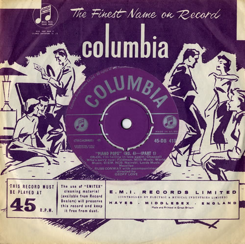 Russ Conway Piano Pops (No. 4) UK 7" vinyl single (7 inch record / 45 ...