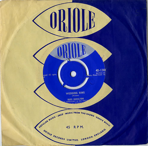 Russ Hamilton Wedding Ring UK 7" vinyl single (7 inch record / 45) (611849)