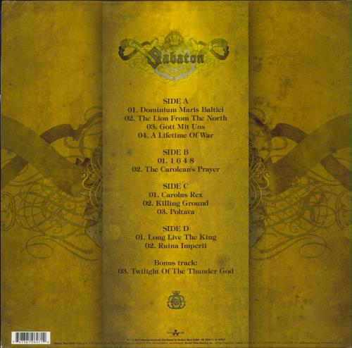 Sabaton Carolus Rex - Blue Vinyl German 2-LP vinyl record set (Double ...