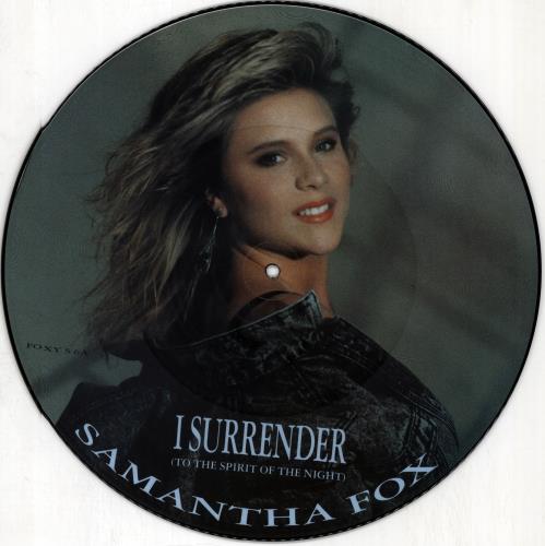 Samantha Fox I Surrender UK 12" vinyl picture disc (12 inch picture ...