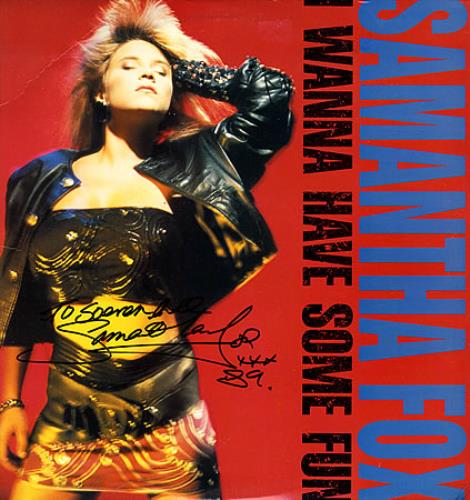 Samantha Fox I Wanna Have Some Fun - autographed US vinyl LP album (LP ...