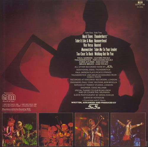 Samson Head On - Fully Autographed UK vinyl LP album (LP record) (803221)