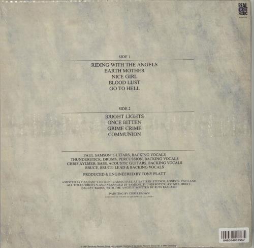 Samson Shock Tactics - Swirl Blue Vinyl - Sealed US vinyl LP album (LP ...