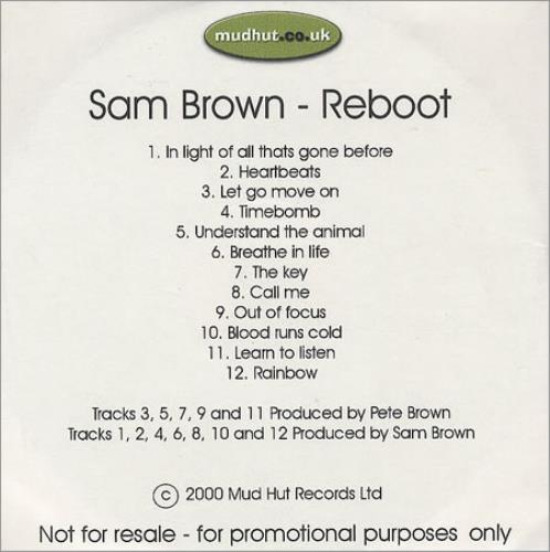 Sam Brown Reboot UK Promo CD-R acetate (163983)