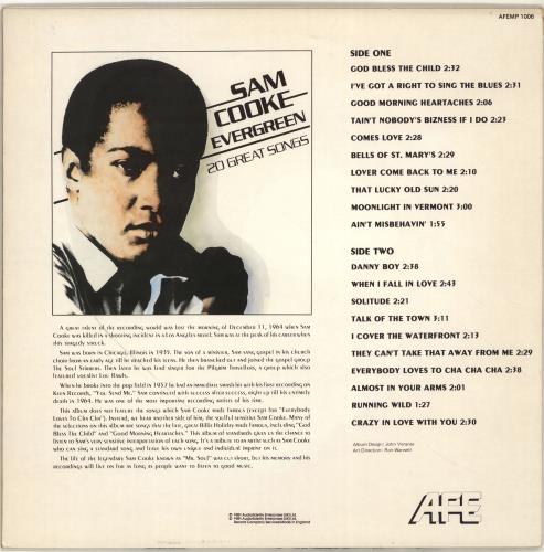 Sam Cooke 20 Great Songs UK vinyl LP album (LP record) (556454)