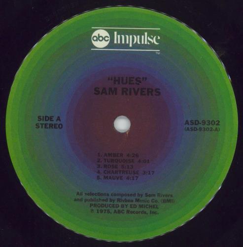 Sam Rivers Hues UK vinyl LP album (LP record) (850766)