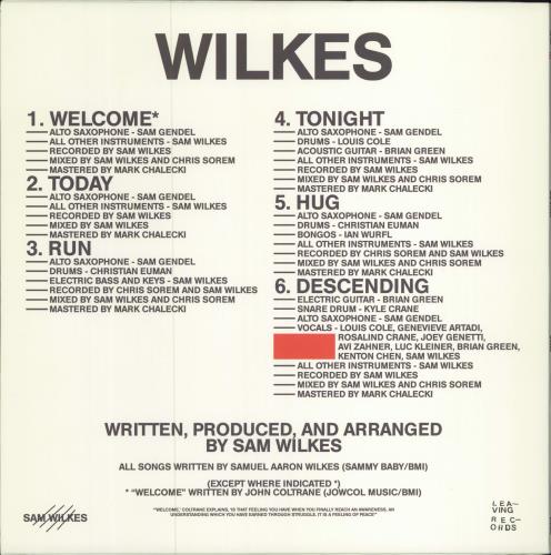 Sam Wilkes Wilkes US vinyl LP album (LP record) (787856)