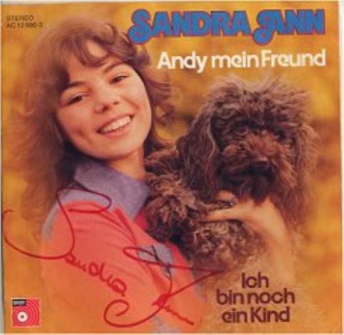 Sandra Andy Mein Freund - signed German 7" vinyl single (7 inch record ...