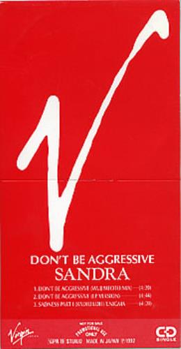 Sandra Don't Be Aggressive Japanese Promo 3" CD single (CD3) (20097)
