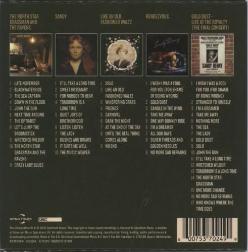 Sandy Denny 5 Classic Albums UK 5-CD album set (808337)