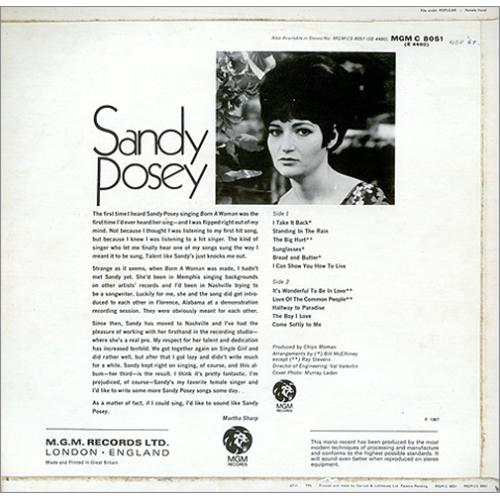 Sandy Posey Sandy Posey UK vinyl LP album (LP record) (418346)