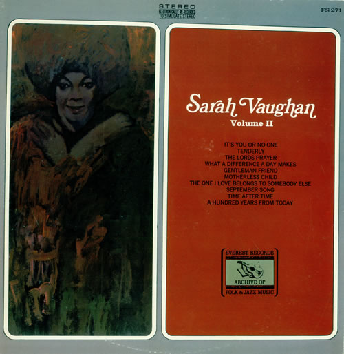Sarah Vaughan Volume II US vinyl LP album (LP record) (481232)