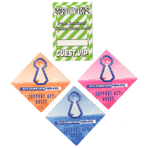 Scorpions Collection Of Tour Passes US tour pass (462309) TOUR PASSES