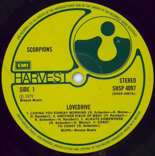 Scorpions Lovedrive - 1st UK vinyl LP album (LP record) (264308)