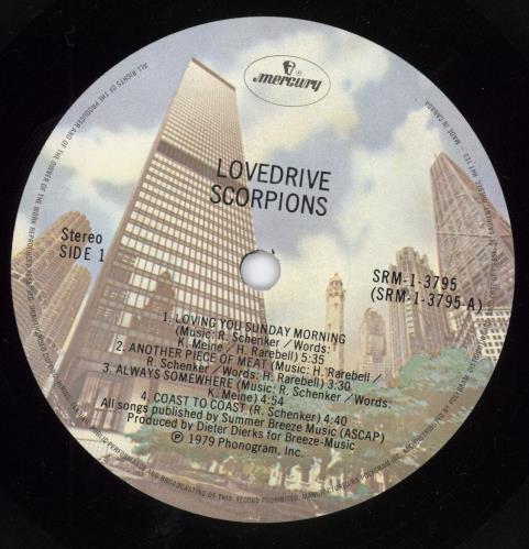 Scorpions Lovedrive - EX US vinyl LP album (LP record) (777049)