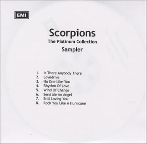 Scorpions The Platinum Collection - Sampler UK Promo CD-R acetate (360639)