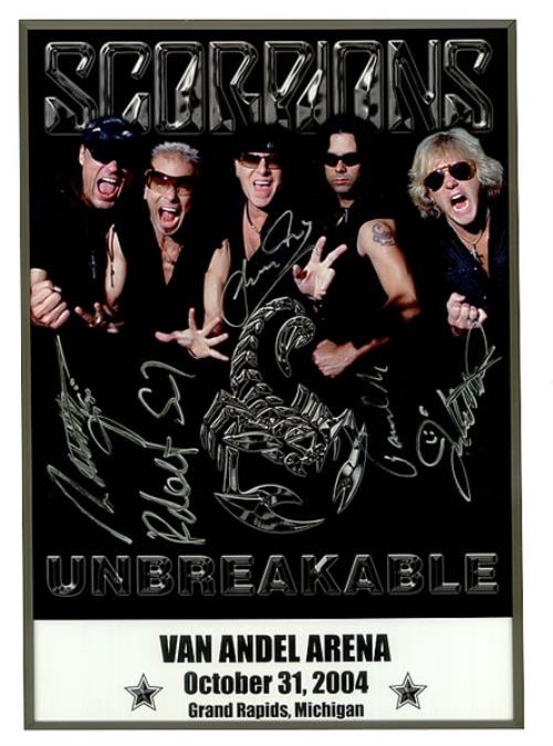 Scorpions Unbreakable - Autographed US memorabilia (442989) SIGNED ...