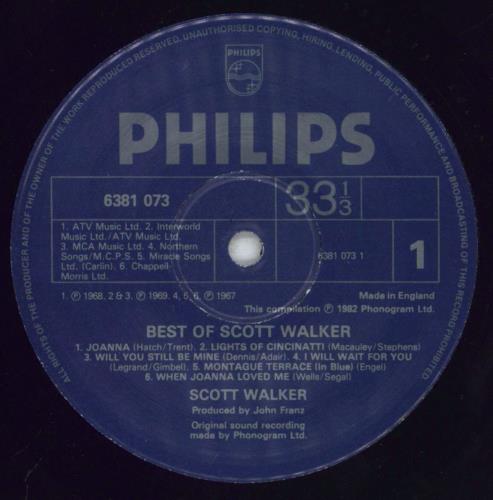 Scott Walker The Best Of Scott Walker - shrink UK vinyl LP album (LP record) (833272)
