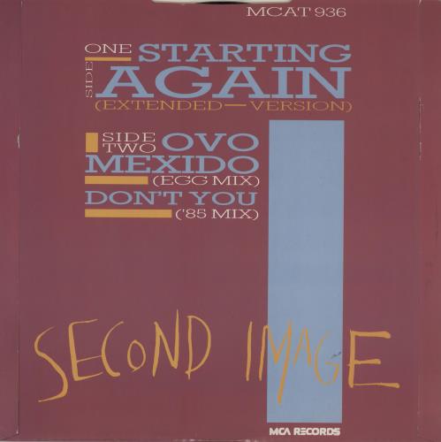 Second Image Starting Again UK 12" vinyl single (12 inch record / Maxi ...
