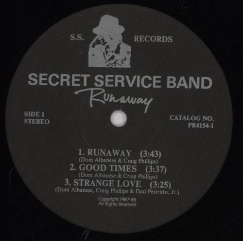 Secret Service Band Runaway US vinyl LP album (LP record) (842953)