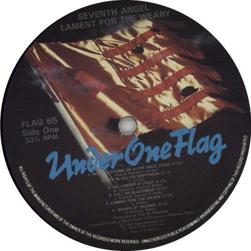 Seventh Angel Lament For The Weary UK vinyl LP album (LP record) (675176)