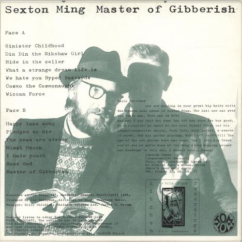 Sexton Ming Master Of Gibberish Swiss vinyl LP album (LP record) (694660)