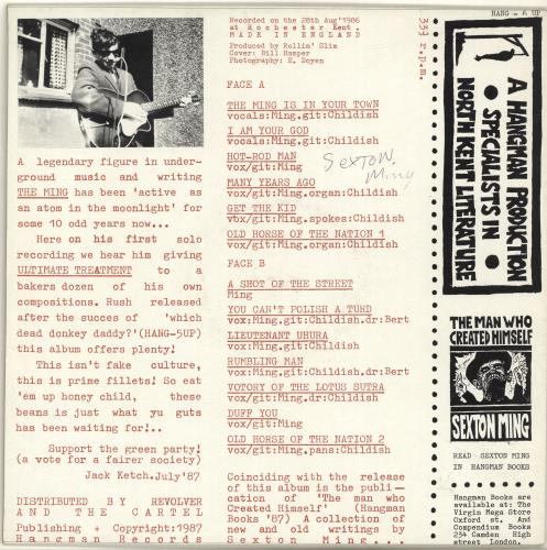 Sexton Ming Old Horse Of The Nation UK vinyl LP album (LP record) (694656)