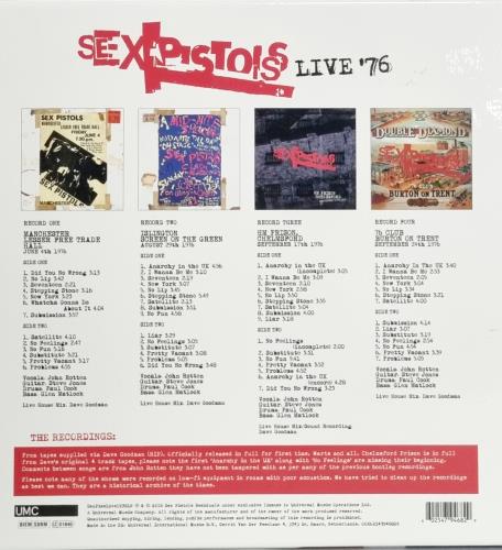 Sex Pistols Live 76 Uk Vinyl Box Set 804944