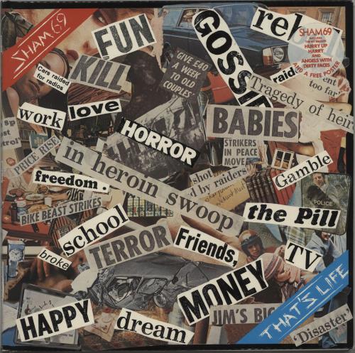 Sham 69 That's Life - Stickered sleeve & Poster UK vinyl LP album (LP ...