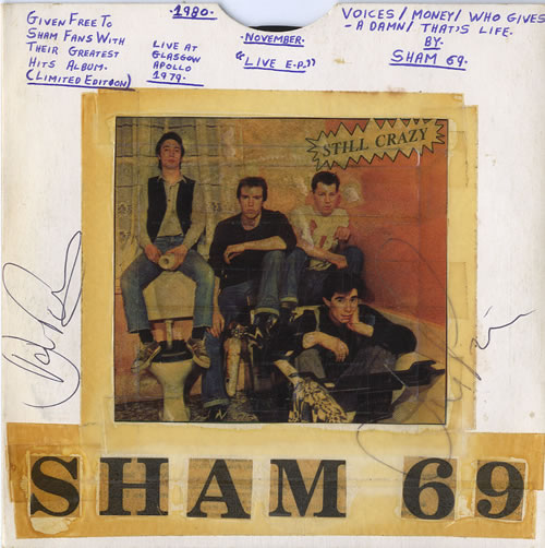 Sham 69 Voices - Autographed UK 7" vinyl single (7 inch record / 45 ...