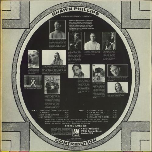 Shawn Phillips Contribution UK vinyl LP album (LP record) (830014)