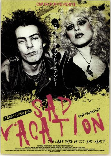 Sid Vicious Sad Vacation Japanese Promo handbill (699370)