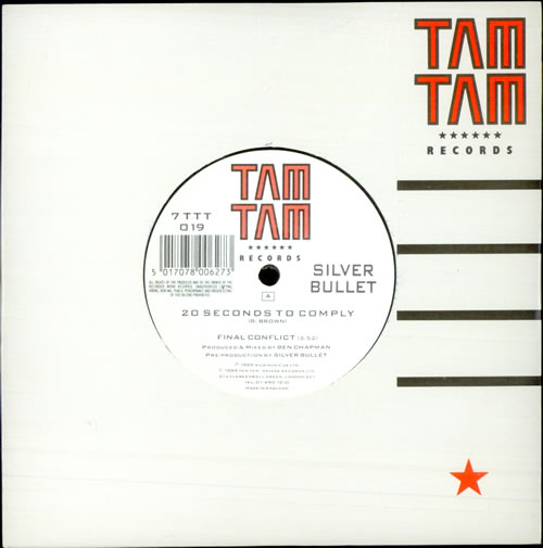 Silver Bullet 20 Seconds To Comply UK 7" vinyl single (7 inch record ...