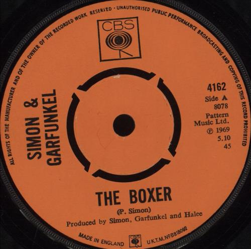 Simon & Garfunkel The Boxer - 4pr UK 7" vinyl single (7 inch record ...