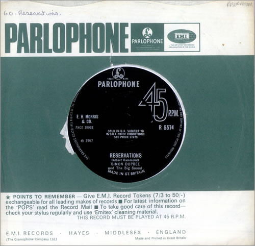Simon Dupree & The Big Sound Reservations UK 7" vinyl single (7 inch ...