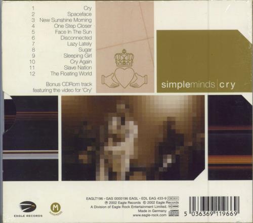 Simple Minds Cry - Limited Slipcase CD-Rom Edition German CD album ...