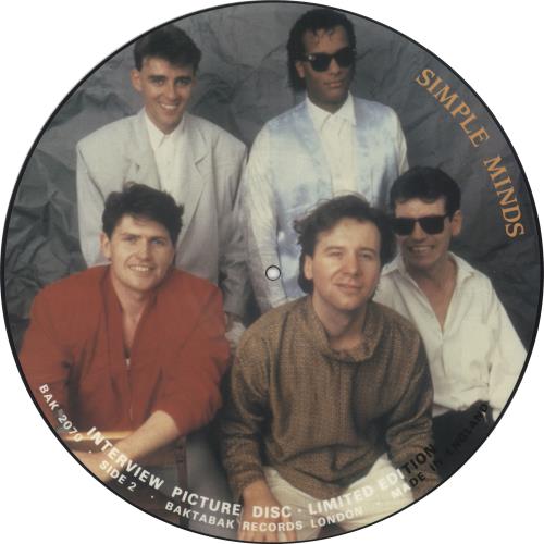 Simple Minds Interview Picture Disc UK picture disc LP (vinyl picture ...