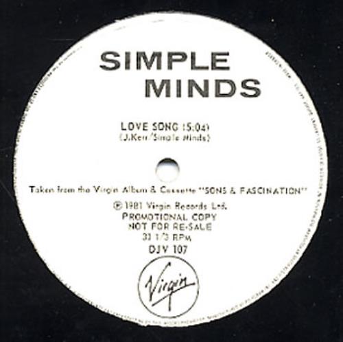 Simple Minds Love Song Canadian Promo 12" vinyl single (12 inch record ...